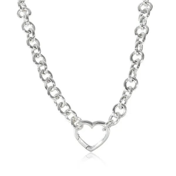 Tiffany & Co. Sterling Silver Heart Clasp Necklace - Sterling_silver