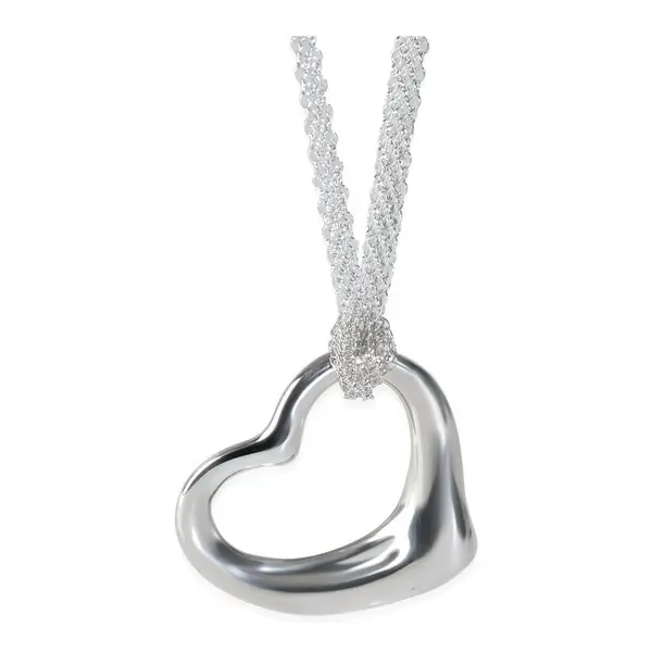 Tiffany & Co. Elsa Peretti Open Heart Pendant Necklace - Sterling_silver