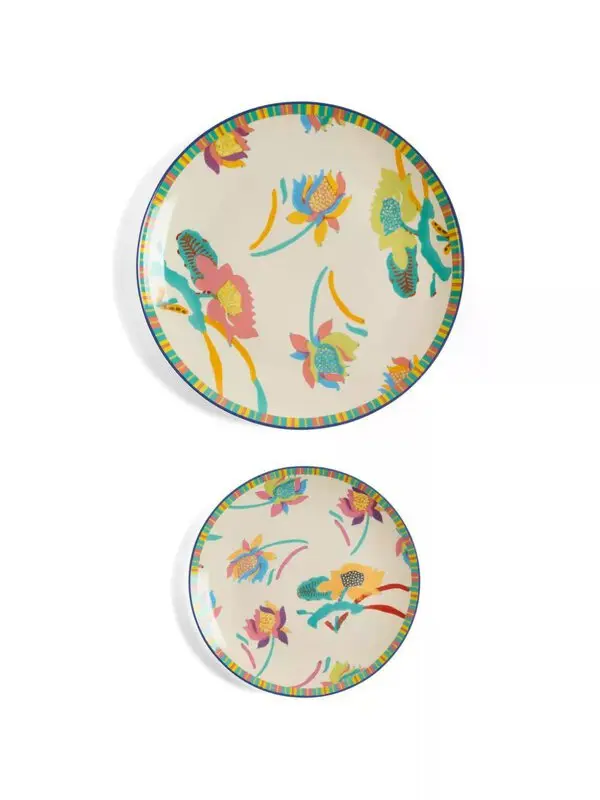 LISA CORTI Floral Plates - Neutrals