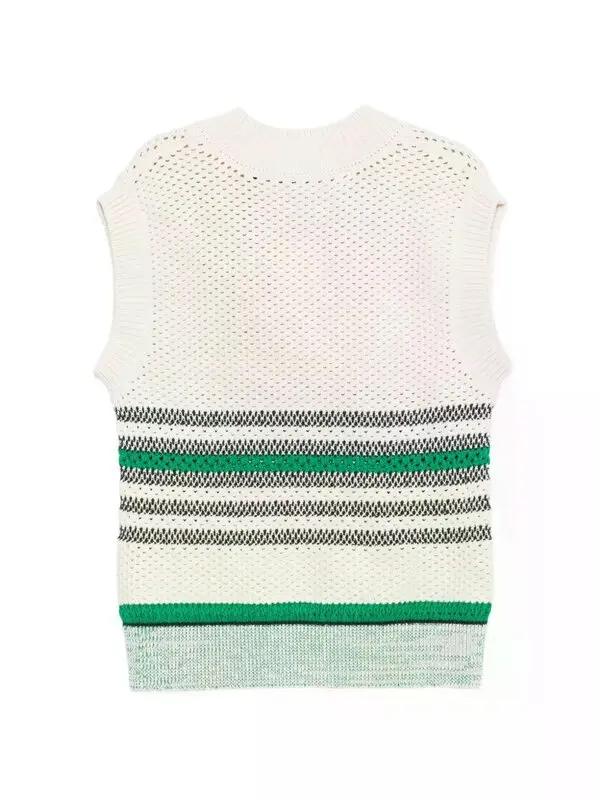 Lacoste Striped V-neck Vest