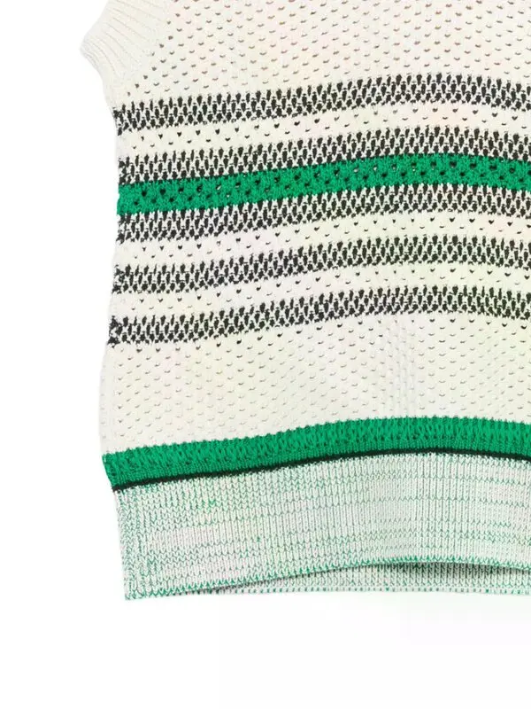 Lacoste Striped V-neck Vest