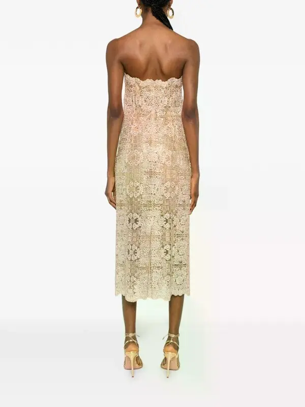 Ermanno Scervino Strapless Midi Dress