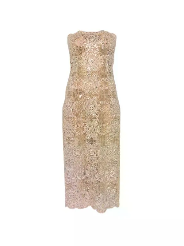 Ermanno Scervino Strapless Midi Dress - Neutrals