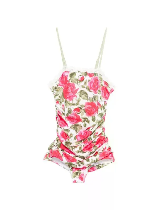 Chloé Floral Lace Bodysuit - White