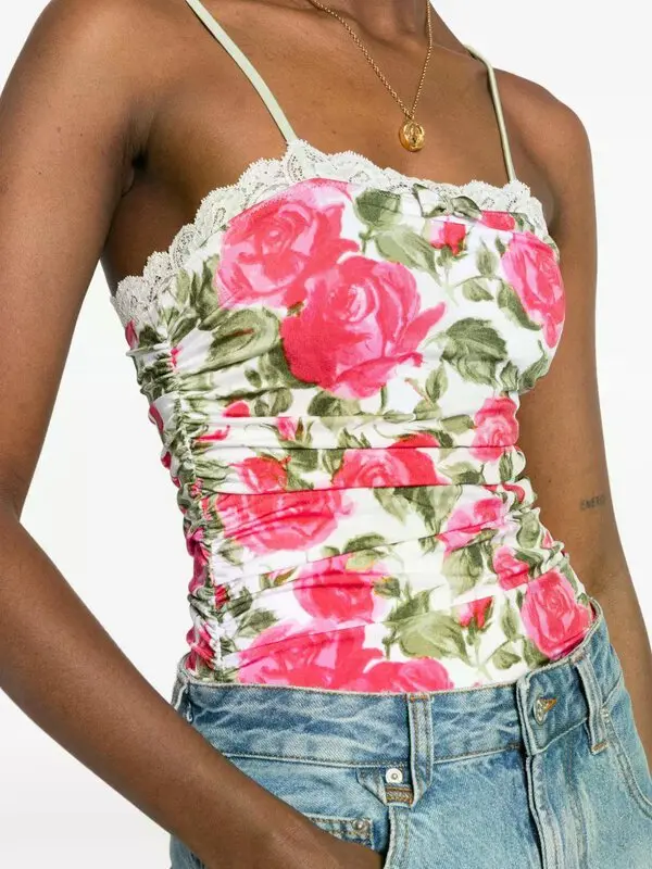 Chloé Floral Lace Bodysuit - White