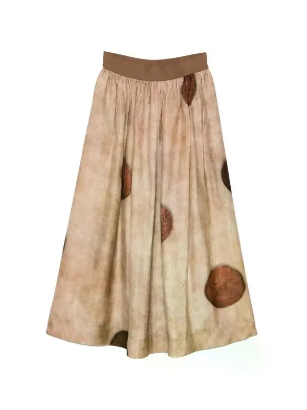 UMA WANG Printed Midi Skirt - Neutrals