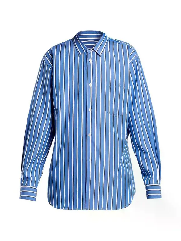 Comme Des Garçons Striped Shirt - Blue