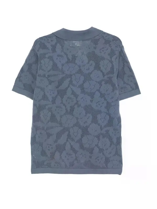 Nn07 Ryan Floral Openwork T-shirt - Blue