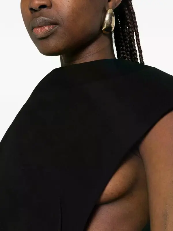 JIL SANDER Cap-sleeved Maxi Dress - Black