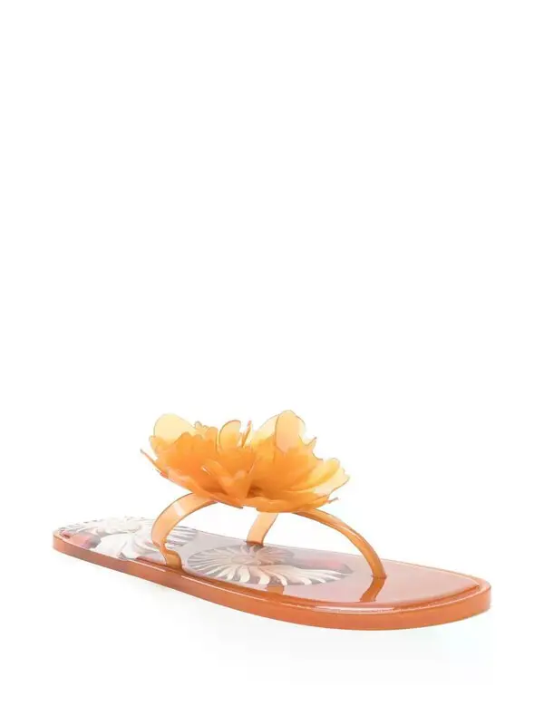 Farm Rio Flower Flip Flops - Brown