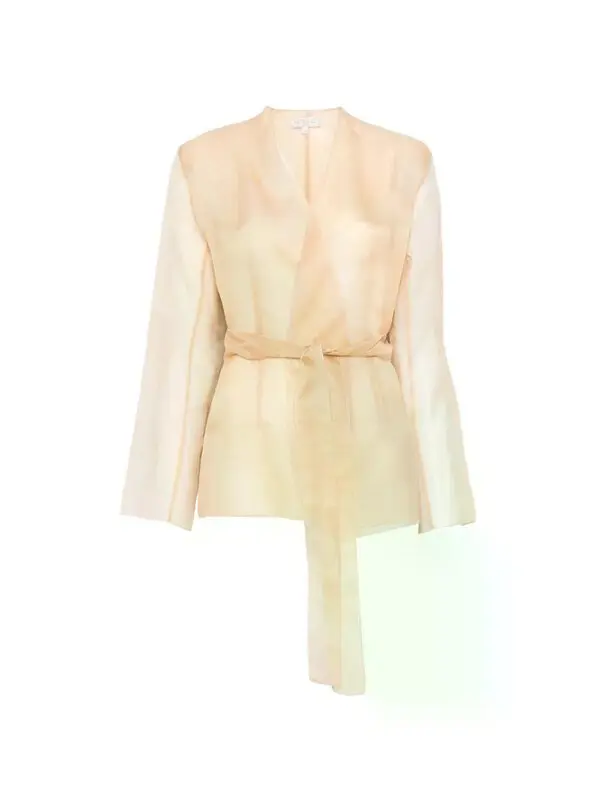 Antonelli Firenze Belted V-neck Jacket - Neutrals