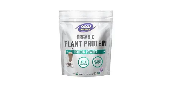 NOW FOODS Organic Plant Protein Creamy Chocolate Powder - No Color