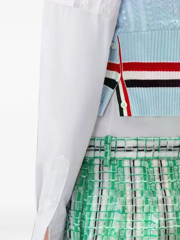 Thom Browne Stripe-ladder Cable Vest - Blue