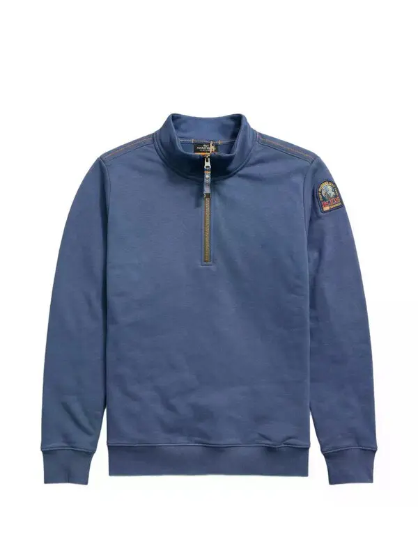 PARAJUMPERS Zip-up Sweatshirt With Patch - Blue