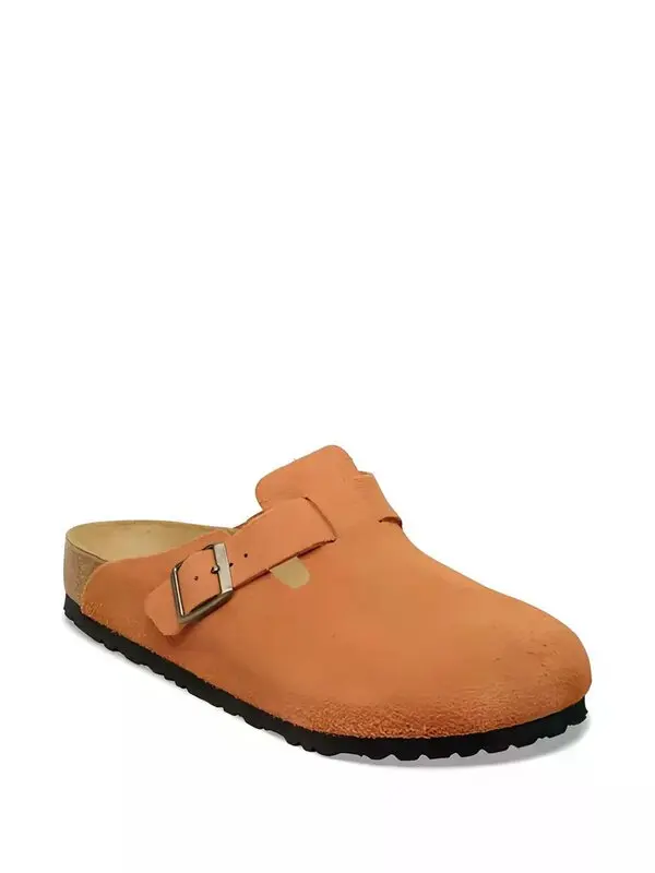 BIRKENSTOCK Boston Suede Slippers - Orange