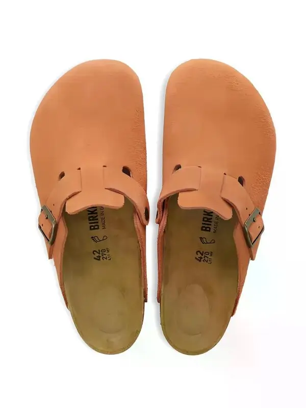 BIRKENSTOCK Boston Suede Slippers - Orange