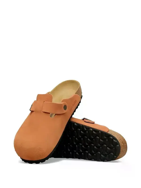BIRKENSTOCK Boston Suede Slippers - Orange