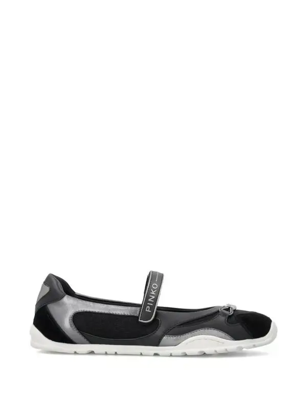 Pinko Lettering-detail Strap Ballet Sneakers