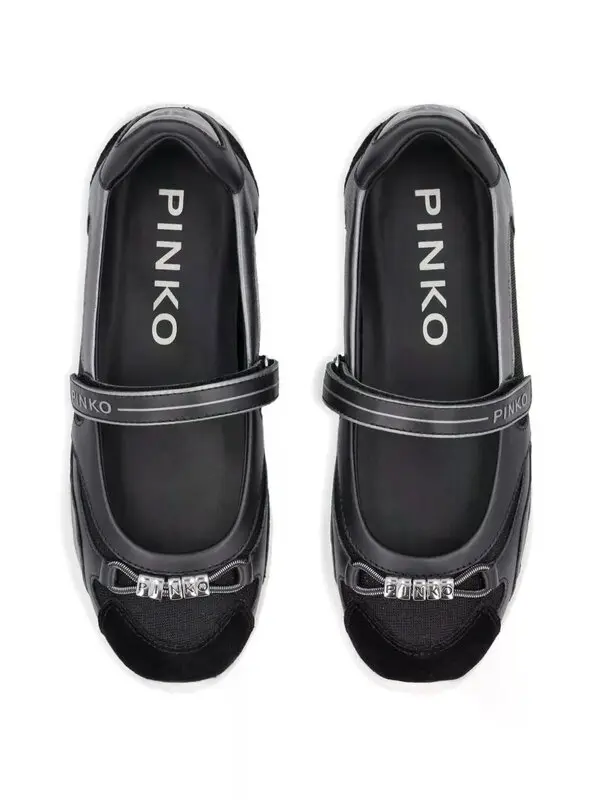Pinko Lettering-detail Strap Ballet Sneakers