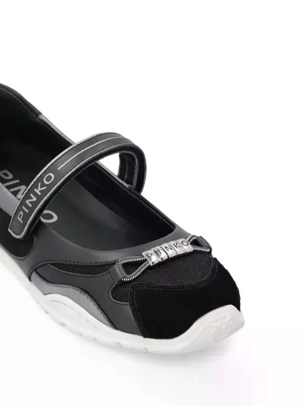 Pinko Lettering-detail Strap Ballet Sneakers