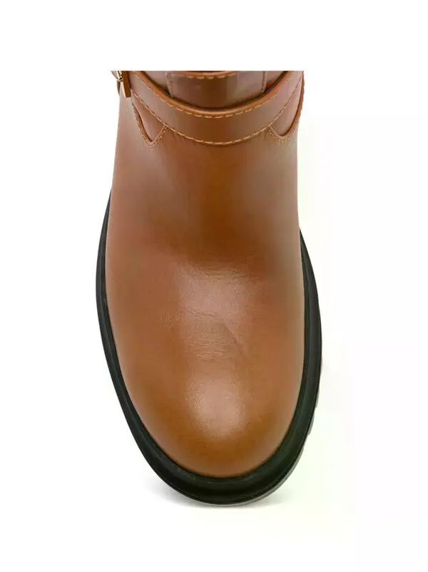Missoni Buckle Strap Biker Boots - Brown