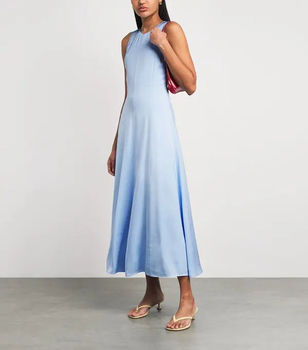Maje Open-back Fit-and-flare Maxi Dress