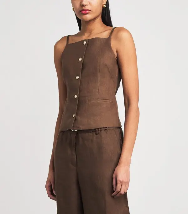 Maje Linen Tank Top
