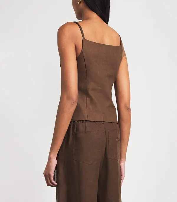 Maje Linen Tank Top