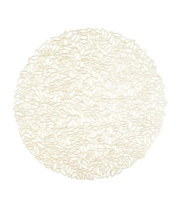CHILEWICH Dahlia Round Placemat - Gold