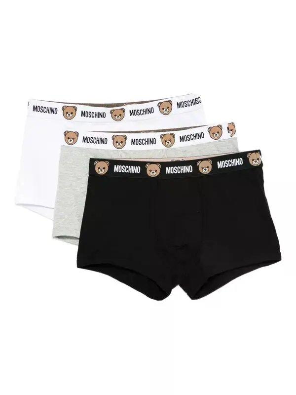 Moschino Logo-waistband Boxers - Black