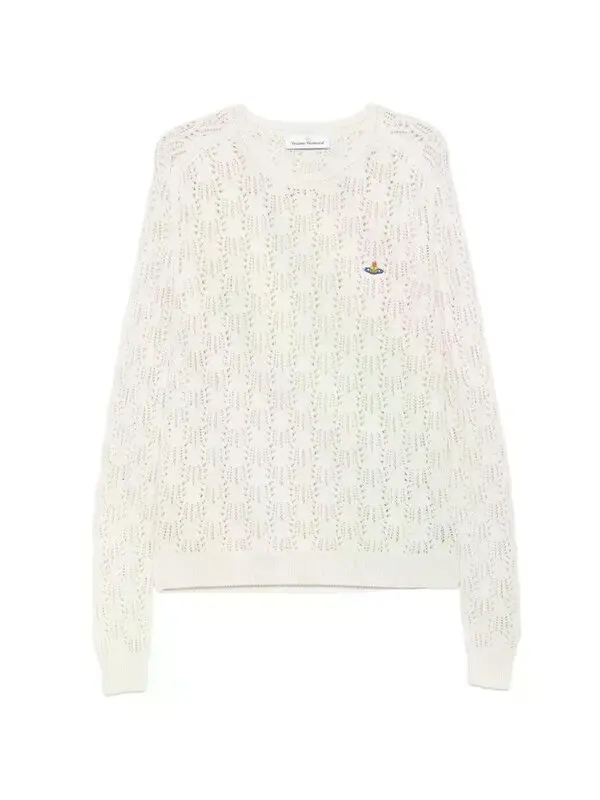 VIVIENNE WESTWOOD Logo-detail Sweater - Neutrals