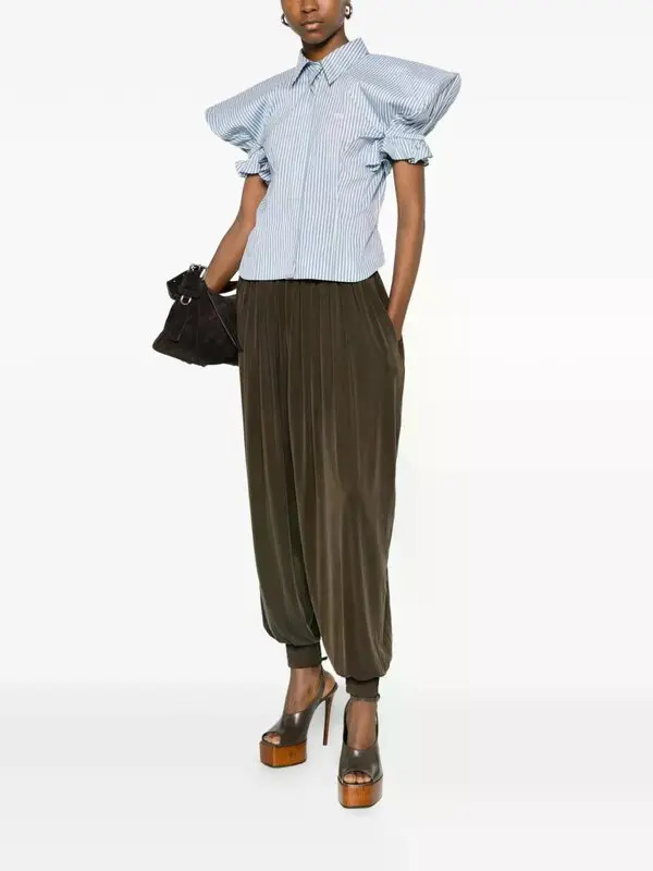 VIVIENNE WESTWOOD Striped Short-sleeved Shirt - Blue