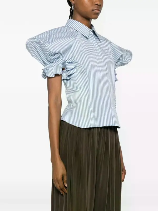 VIVIENNE WESTWOOD Striped Short-sleeved Shirt - Blue