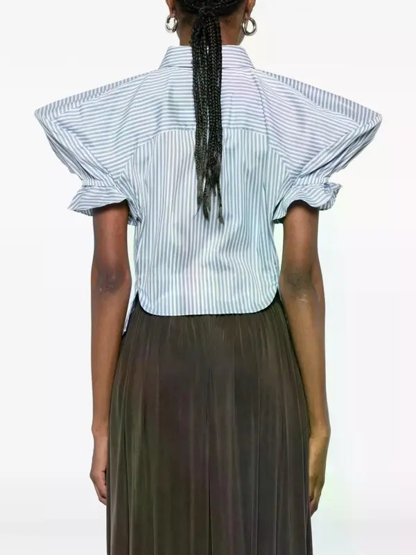 VIVIENNE WESTWOOD Striped Short-sleeved Shirt - Blue
