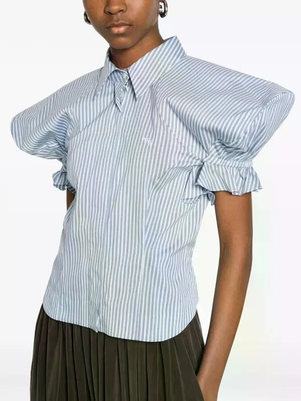 VIVIENNE WESTWOOD Striped Short-sleeved Shirt - Blue