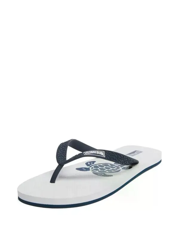 Vilebrequin Turtle-print Flip Flops - White