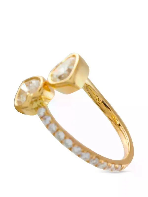 LB EXCLUSIVE 18k Yellow Diamond Heart Ring
