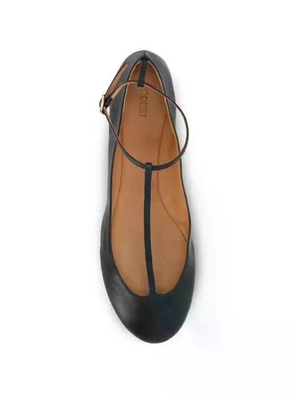 ODISSI T-strap Ballet Flats - Black