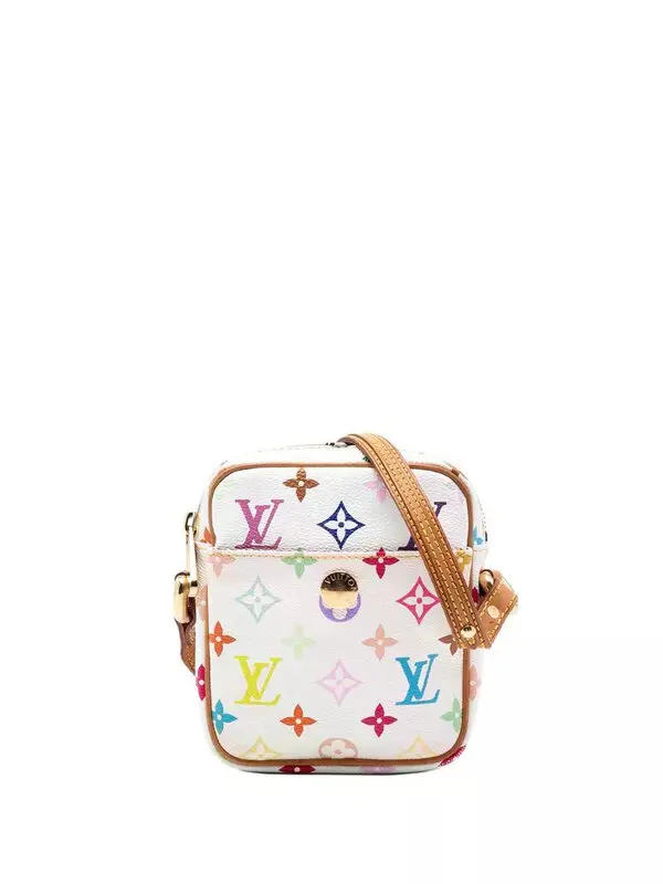LOUIS VUITTON 2005 Monogram Multicolore Rift Crossbody Bag - White