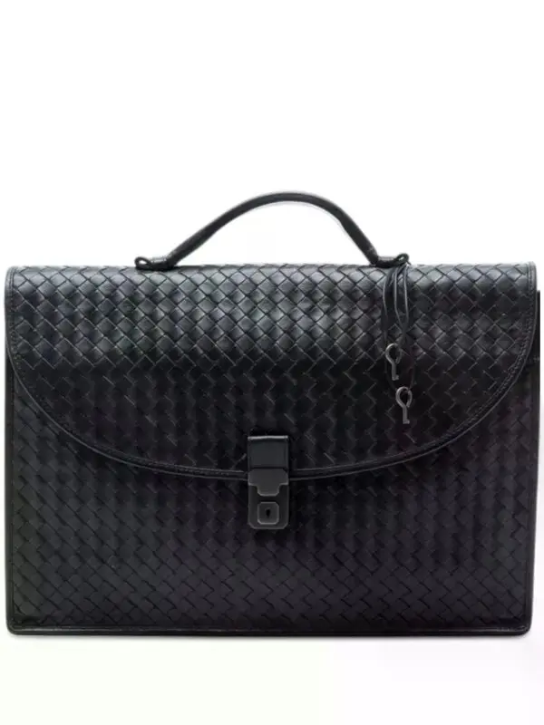 Bottega Veneta Intrecciato Nappa Briefcase - Black