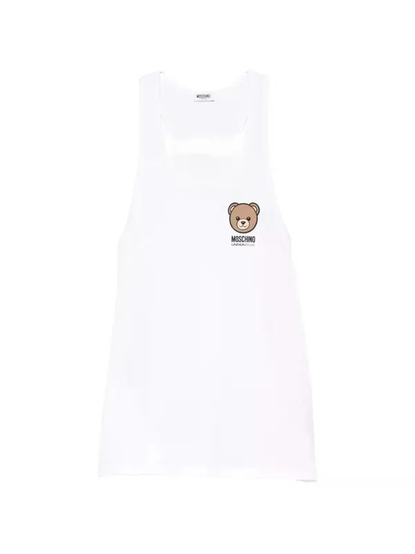 Moschino Bear Print Vest - White