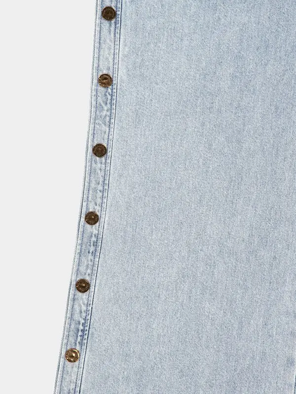 Zimmermann Rebellion Denim Snap Pant - Blue