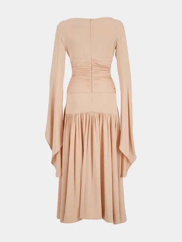 La DoubleJ Silk Midi Dress