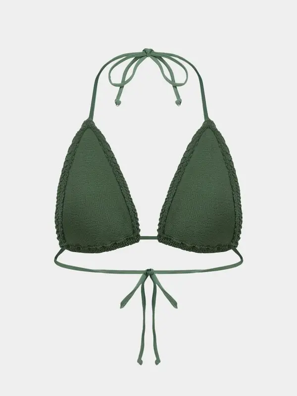 Bond Eye Khaki Eco Sofie Triangle Bikini Top