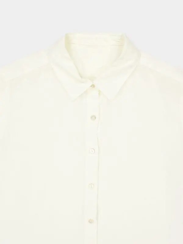 120% Lino Linen Long-sleeve Shirt - Cream