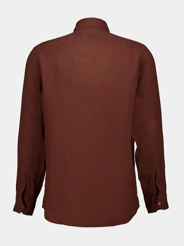 Frescobol Carioca Antonio Linen Shirt - Brown