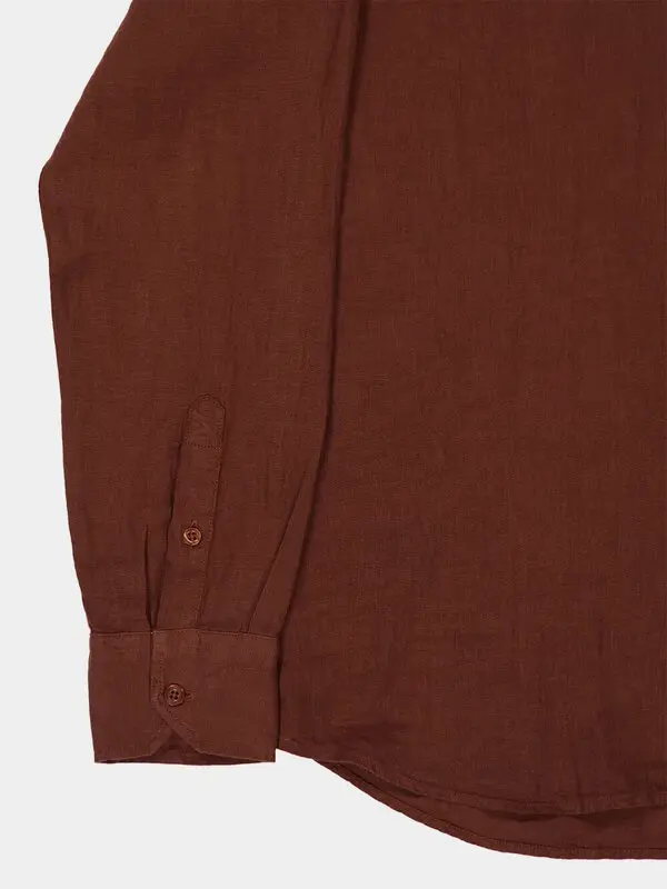 Frescobol Carioca Antonio Linen Shirt - Brown