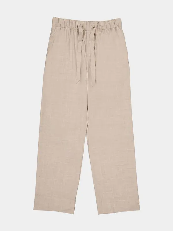 Frescobol Carioca Sand Luan Tropical Wool Trousers