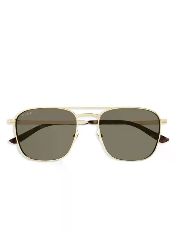 Gucci Pilot Frame Sunglasses - Gold