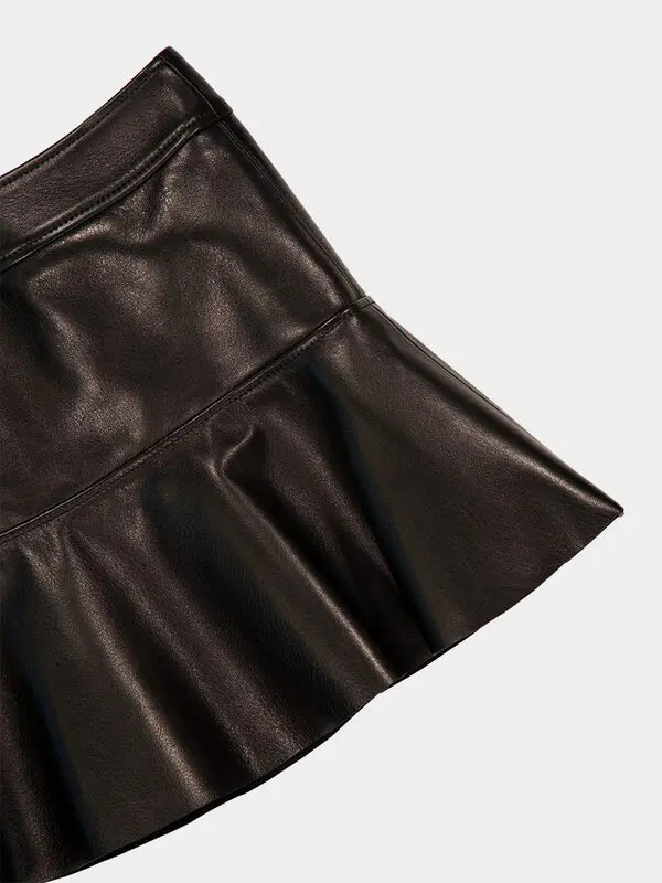 TOM FORD Shiny Plonge Leather Mini Skirt